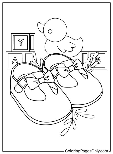 Sapatinhos de Bebê Páginas para Colorir Grátis para Imprimir