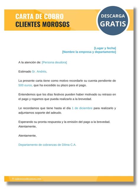 Ejemplo Modelo De Carta De Cobranza A Clientes Morosos Noticias Modelo