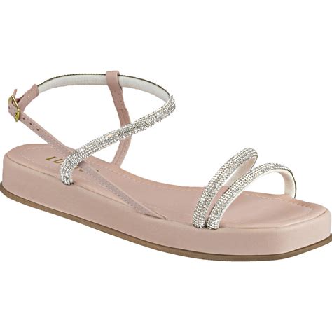 Sandália Papete Feminina Moda Strass Brilho Flat Confortável FAB2