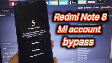 Redmi Note 8 Disable Mi Cloud Bypass FRP Redmi Note 8 Bypass Mi