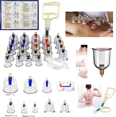 ABC Schröpfen Set Cupping Set Vakuum Massage mit Schröpfgläsern M16