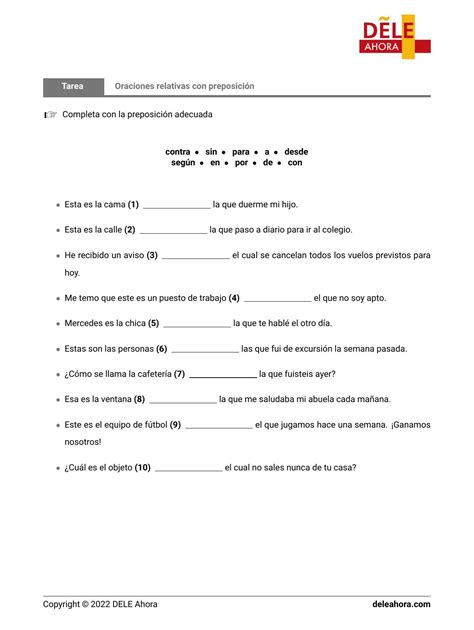 Oraciones Relativas Con Preposici N Gram Tica