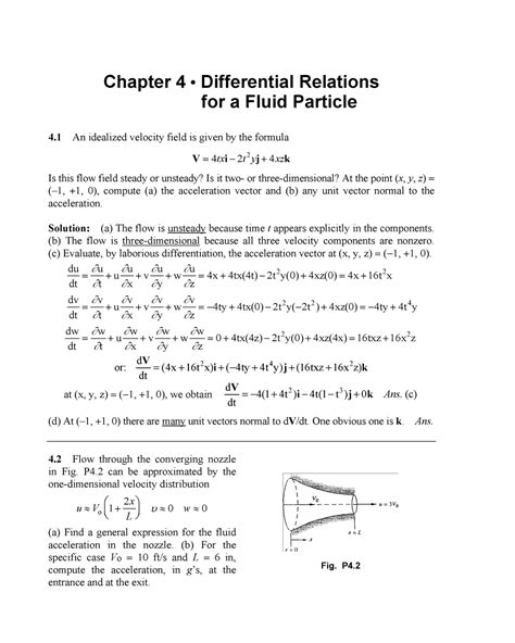consider the steady two dimensional velocity field given by