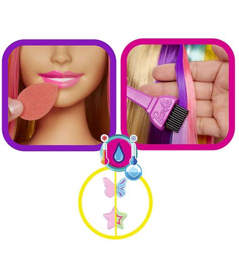 Barbie Hairdresser Neon Rainbow Deluxe Styling Head