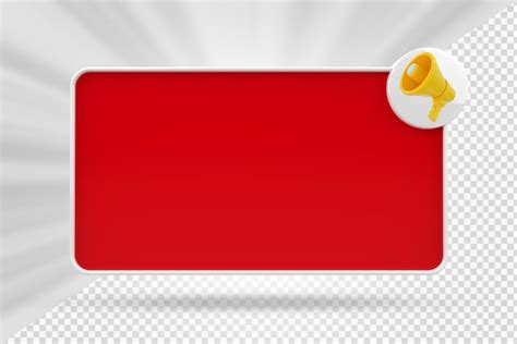 Premium PSD Announcement Megaphone