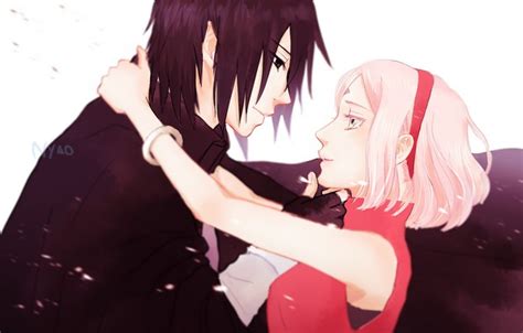 Wallpaper Love Romance Pair Two Naruto Naruto Sasuke Uchiha Sakura Haruno Sasuke Uchiha