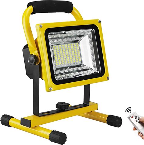 BERGHT Projecteur de Chantier à LED sans Fil Lampe de Travail