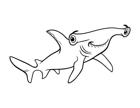 Explosivos tierra principal Increíble dibujos de tiburones martillo