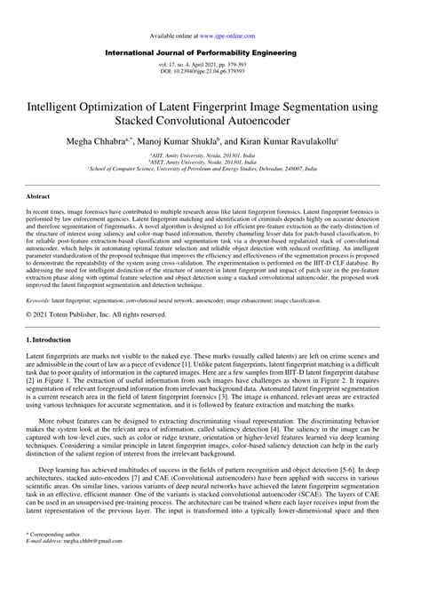 pdf intelligent optimization of latent fingerprint image segmentation using stacked