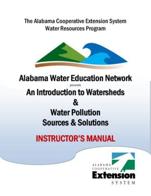 Fillable Online Aces Instructor Watershed Package Alabama Cooperative