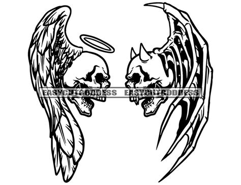 Details 80 Half Angel Half Demon Wings Tattoo Latest In Cdgdbentre