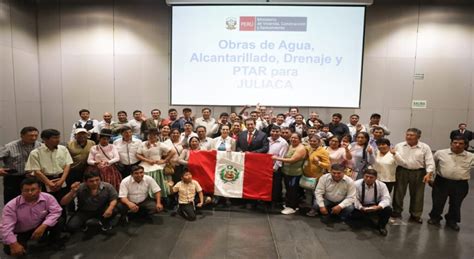 MVCS Viabiliza Proyecto De Agua Y Saneamiento Para Juliaca