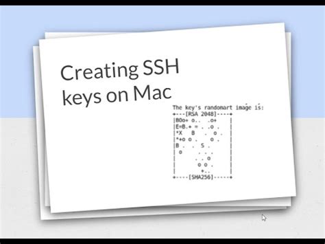 How To Create SSH Keys On MacBook YouTube