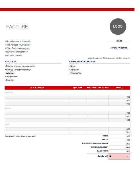 Plantillas gratuitas de facturas de construcción Invoice Simple