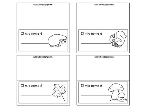 Autunno Segnaposti Per Bambini Da Colorare Tuttodisegni The Best Porn