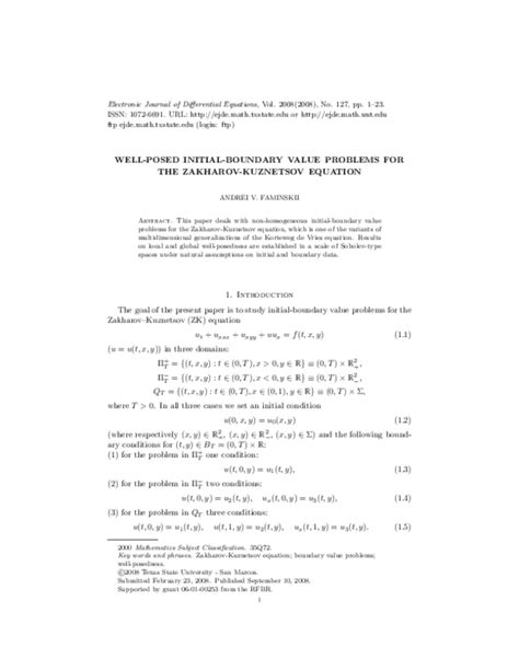 pdf well posed initial boundary value problems for the zakharov kuznetsov equation andrei