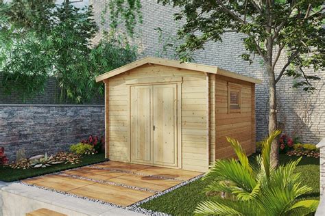 Abri De Jardin Avec Auvent 20m2 Au Sol Nora E Kit Et Bois De Abri De