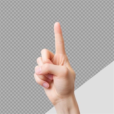 Premium Psd Hand Pointing Index Finger Isolated On Transparent Background