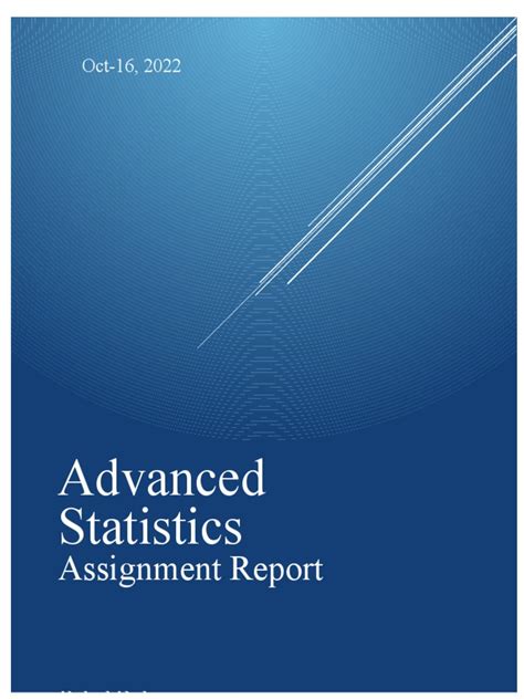 assignment report advanced statistics pdf null hypothesis hypothesis