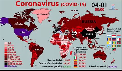 Timelapse Map Of The Coronavirus Across The World January To April
