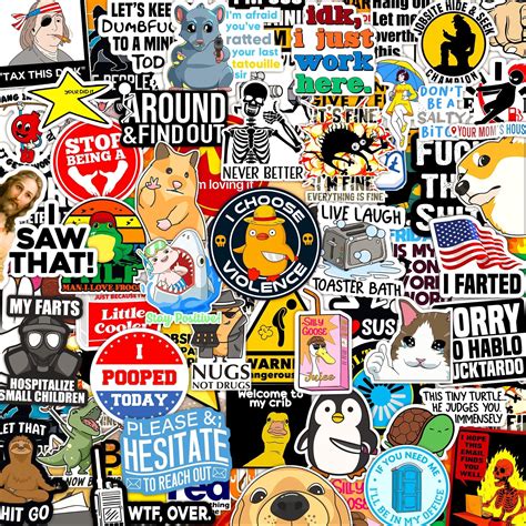 Amazon 122 Pcs Funny Meme Vinyl Stickers Pack Vine Stickers For