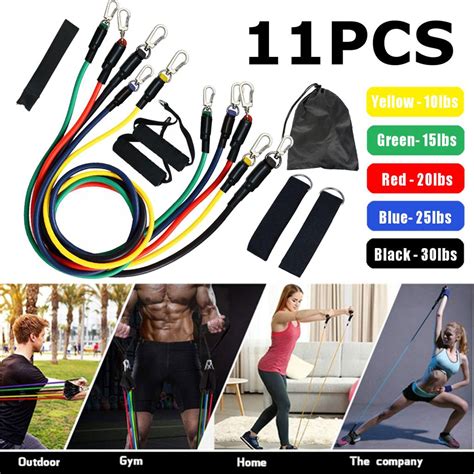 Buy 11pcs Set Fitness Resistance Bands Elastic Pull Rope Exercise