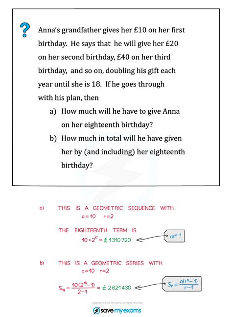 4 5 1 modelling with sequences and series edexcel international a level maths pure 2 revision