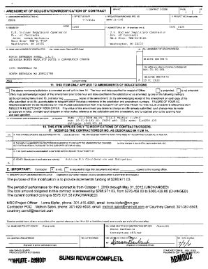 Fillable Online Amendment Of Solicitation Modificaion Of Contract Fax