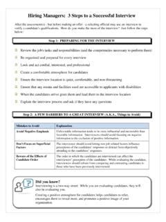 Hiring Managers Steps To A Successful Interview Hiring Managers