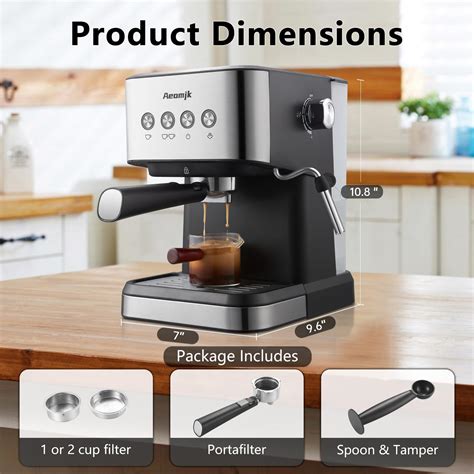 Aeomjk Espresso Machine Bar Professional Espresso Maker With Milk