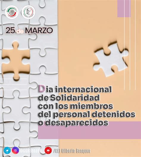 De Marzo D A Internacional De Solidaridad Con Los Miembros Del