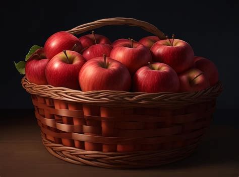 Una Canasta Llena De Manzanas Foto Premium