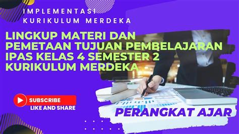 Lingkup Materi Dan Pemetaan Tujuan Pembelajaran Ipas Kelas Semester