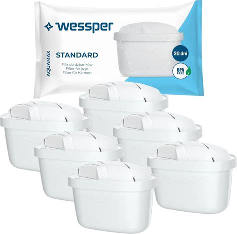 Wessper Cartouches Filtre à eau pour Carafe Filtre eau de Remplacement