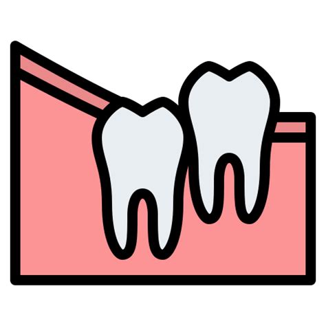Wisdom Tooth Iconixar Lineal Color Icon