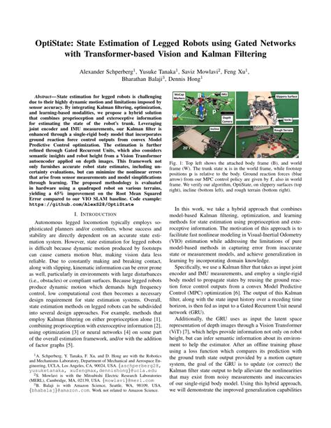 pdf optistate state estimation of legged robots using gated networks with transformer based