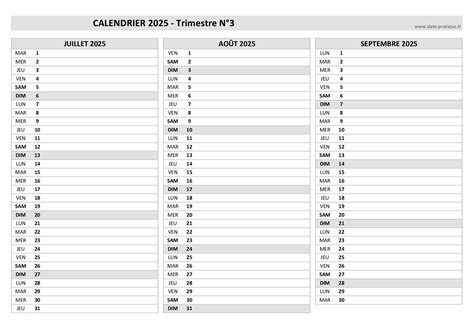 Calendrier 2025 vierge à imprimer Panning annuel semestriel et