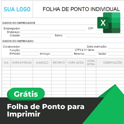 Folha De Ponto Para Imprimir Smart Planilhas