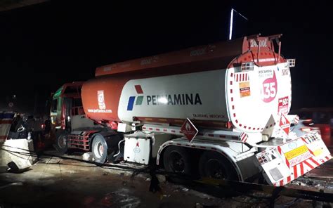 Begini Kondisi Sopir Truk Tangki Pertamina Yang Terlibat Kecelakaan