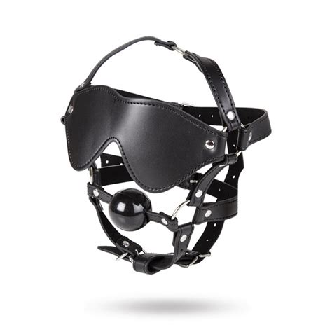 Full Head Blindfold And Ball Gag Set Handla Diskret