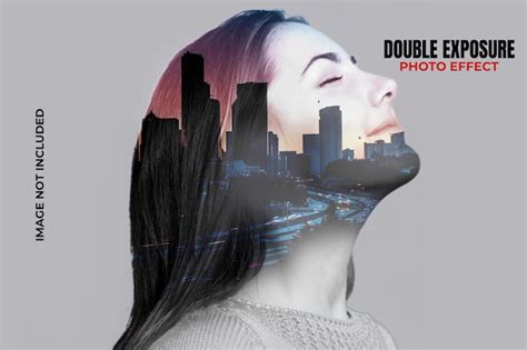 Plantilla de efecto fotográfico de doble exposición Archivo PSD Premium