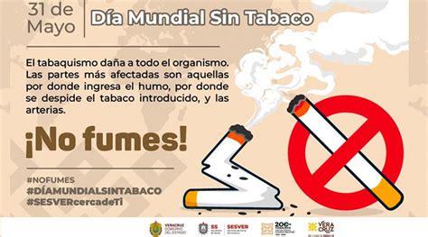 31 de mayo Día Mundial Sin Tabaco SaludVeracruz