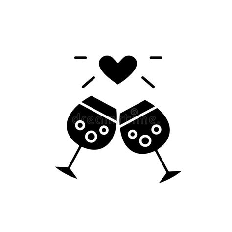 L Nea Concepto Del Aniversario De Boda Del Icono S Mbolo Plano Del