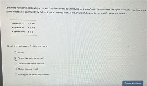 Determine Whether The Following Argument Is Valid Or Chegg