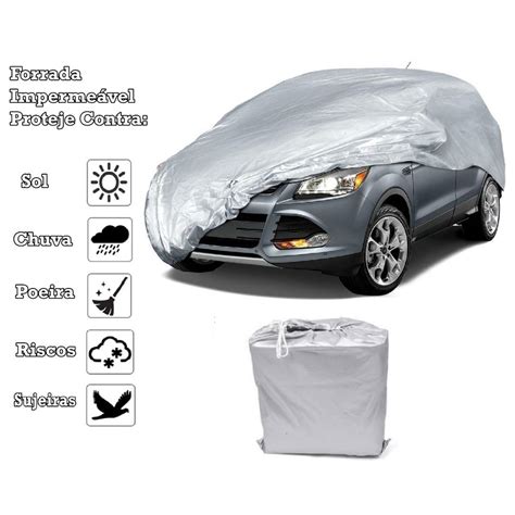 Capa Cobrir Carro Monza Forrada e 100 Impermeável Bezz Protege Sol e