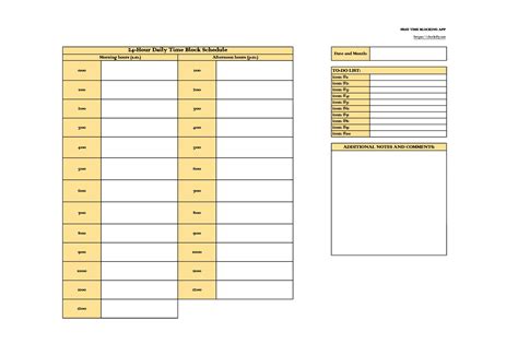 Free Daily Time Blocking Template