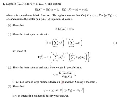 1 suppose xi·k for i 1 2 n and assume e x