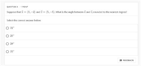 solved question 6 1 point suppose that ū 8 2 and 7