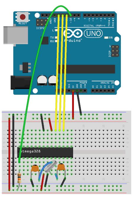 Install A Atmega Bootloader Using An Arduino Shield Breadboard