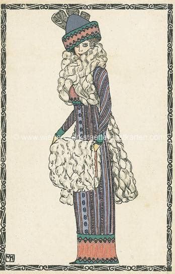 WW 310 Mela Koehler Litho Wiener Werkstätte Postkarten